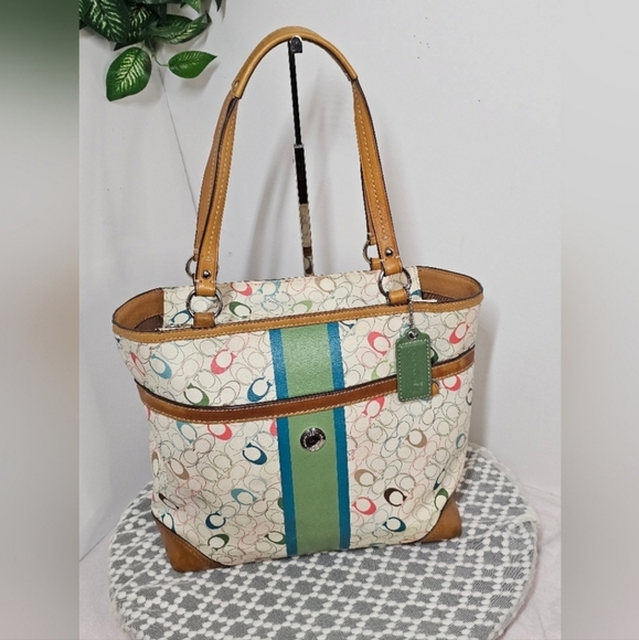 Coach | Bags | Coach Monogram Canvas And Leather | Poshmark